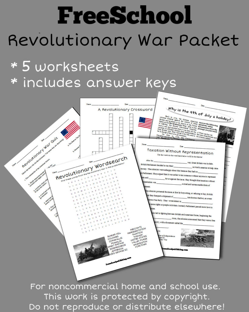 Revolutionary War Packet – FreeSchool Publishing
